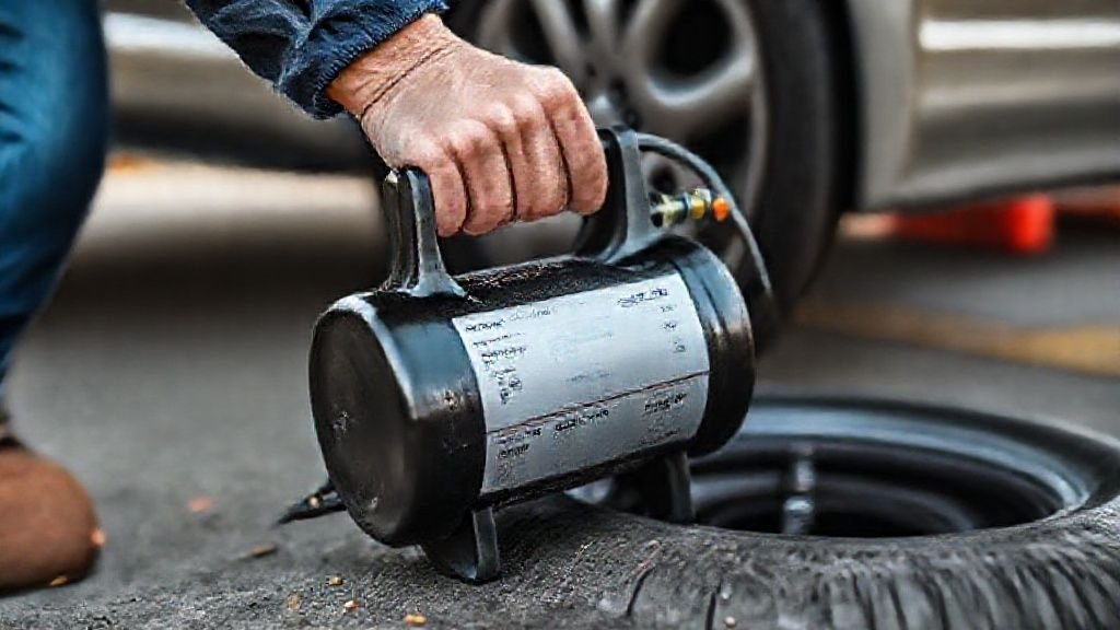 Inflador de pneus portátil: Ideal para emergências e reparos